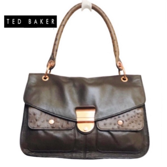 Ted Baker | Bags | Ted Baker Aronia Dark Brown Leather Briefcase With ...